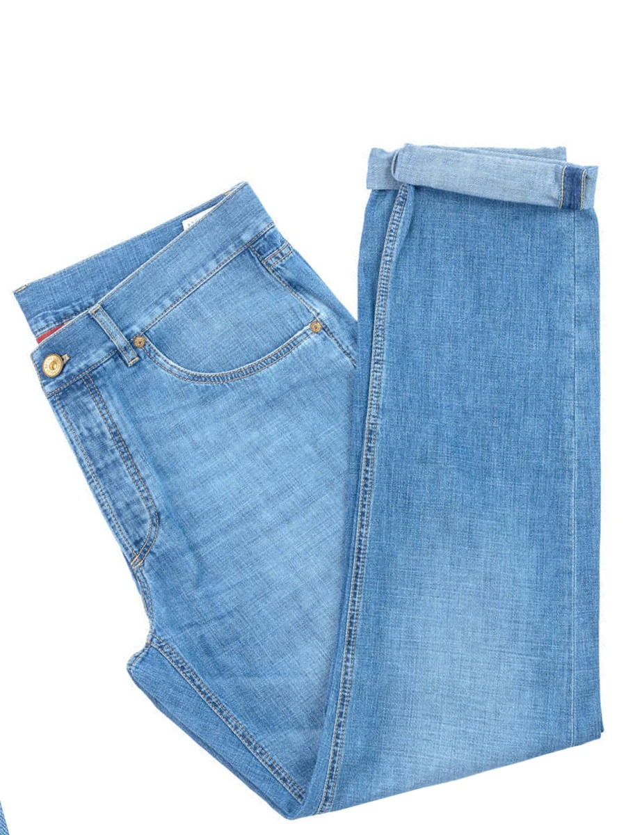 Джинсы хлопковые от BRUNELLO CUCINELLI за 76 000 рублей (цвет: синий ...