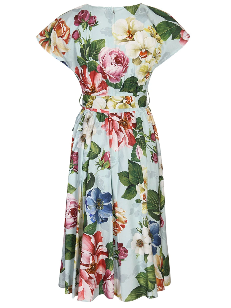 Хлопковое платье с цветами от DOLCE & GABBANA за 115 290 рублей со ...