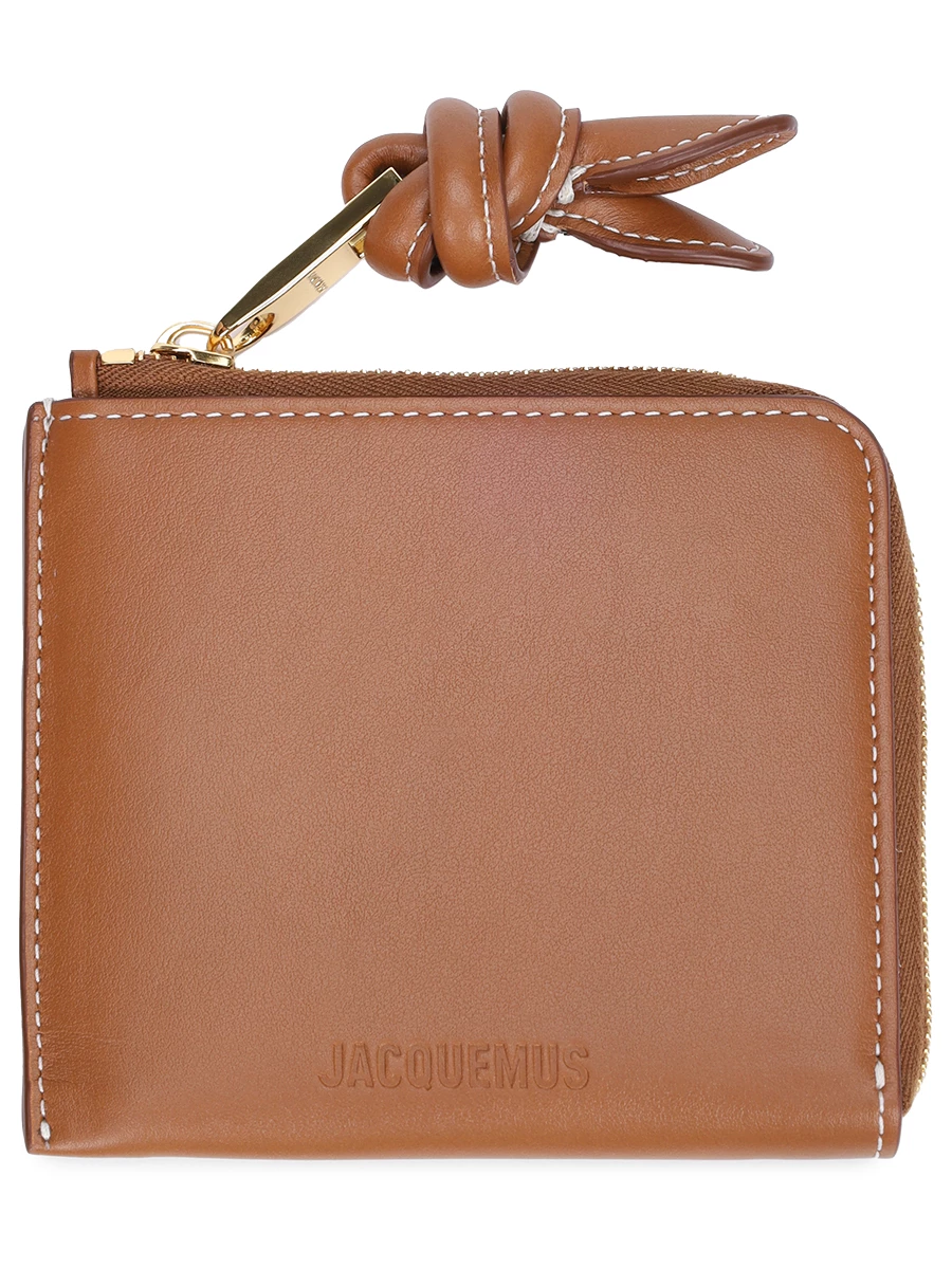 Кардхолдер кожаный от JACQUEMUS за 46 470 рублей (цвет: бежевый ...