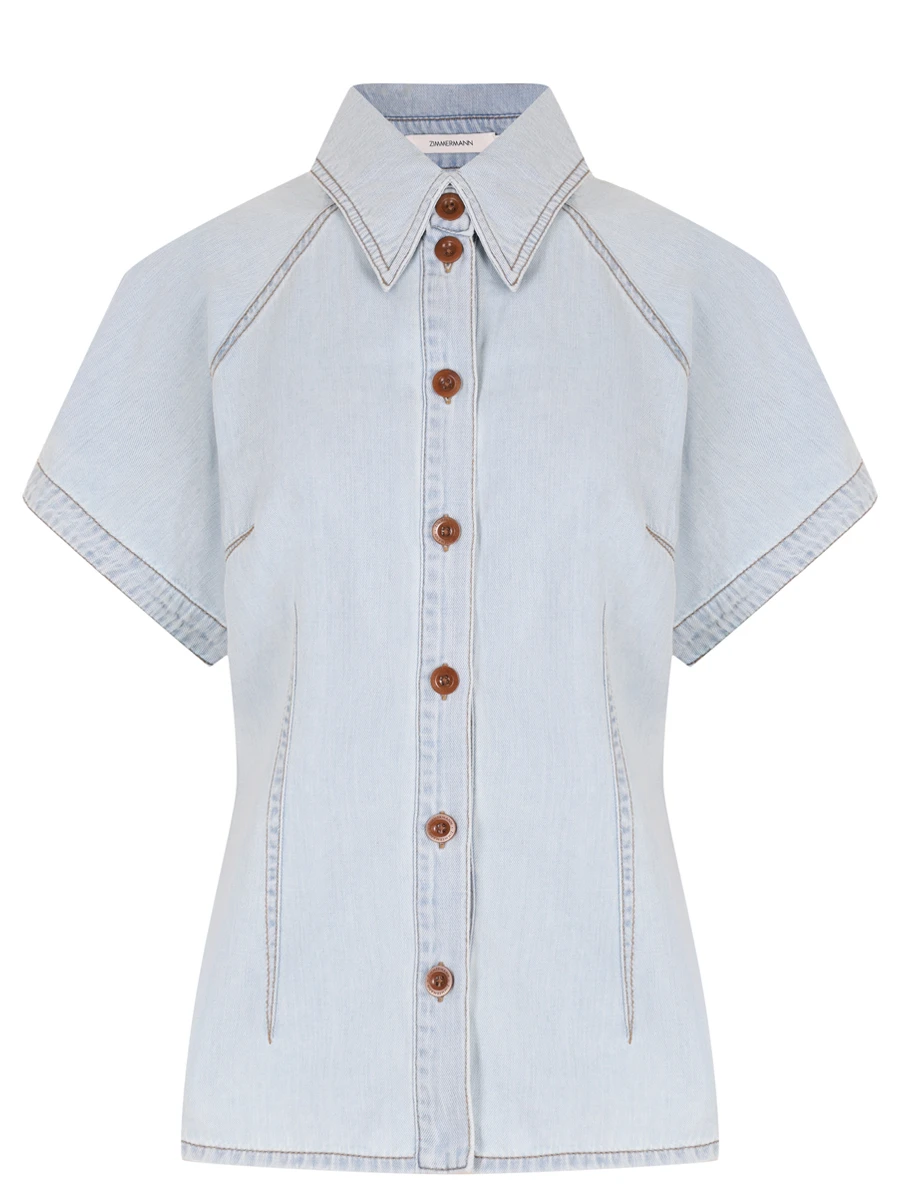 Рубашка джинсовая от ZIMMERMANN за 63 500 рублей (цвет: голубой ...