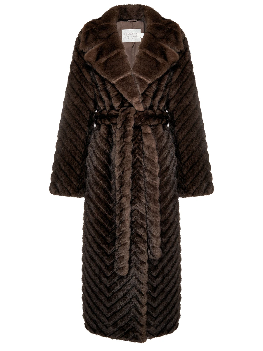 Шуба из экомеха от ALPAKA STORY за 32 900 рублей (цвет: коричневый ...