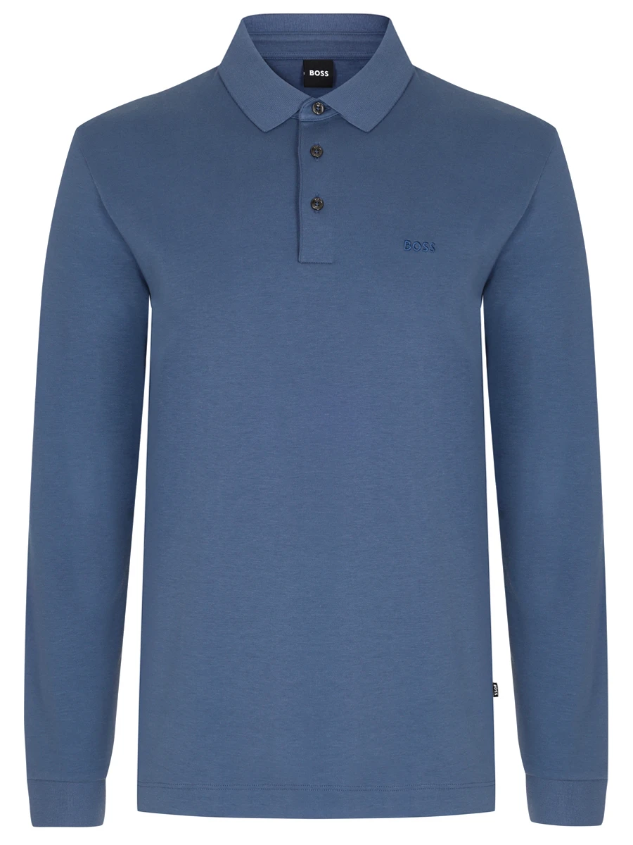 Поло хлопковое от BOSS за 19 900 рублей (цвет: голубой, артикул ...