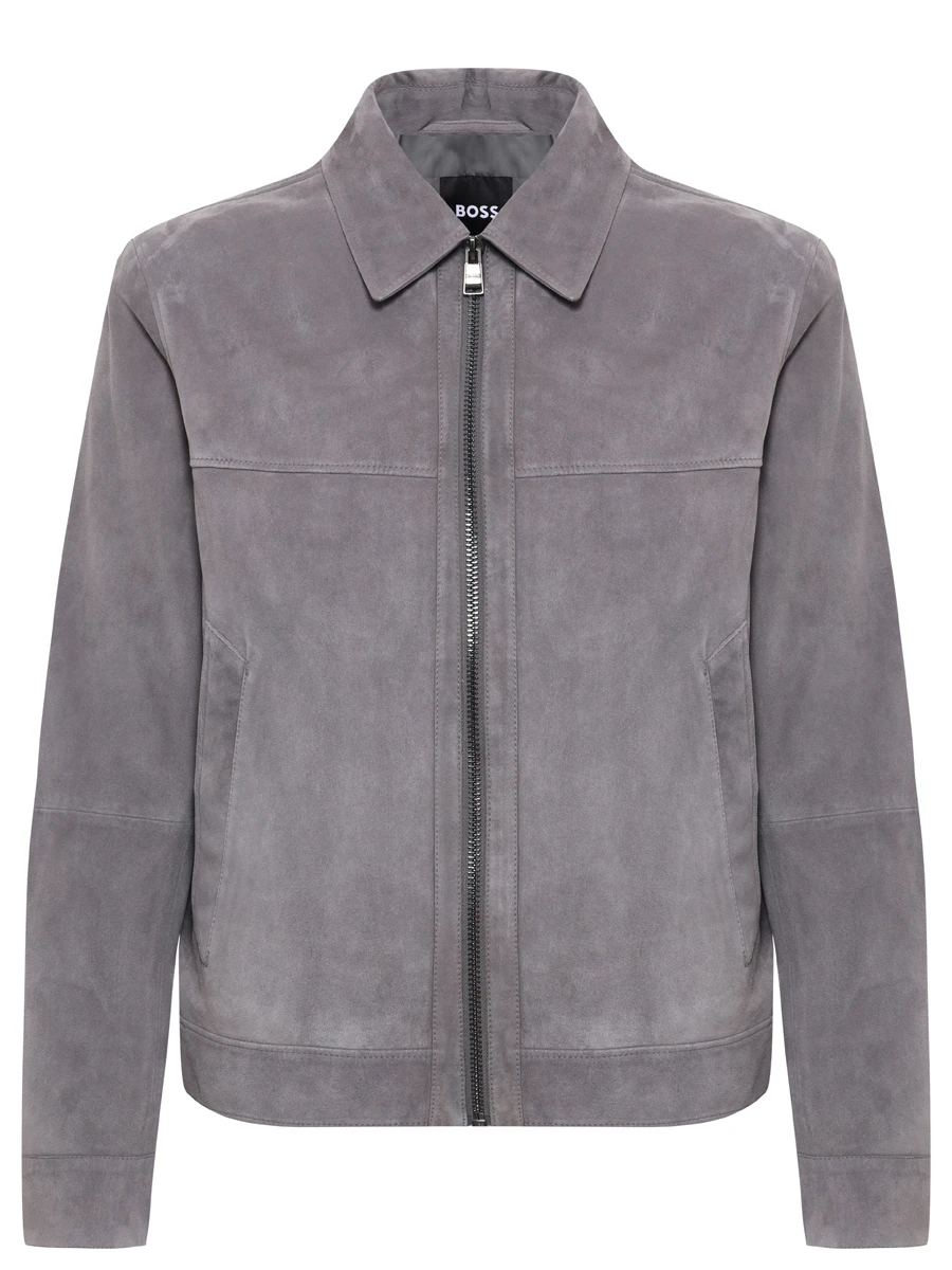 Куртка замшевая от BOSS за 83 700 рублей (цвет: серый, артикул ...