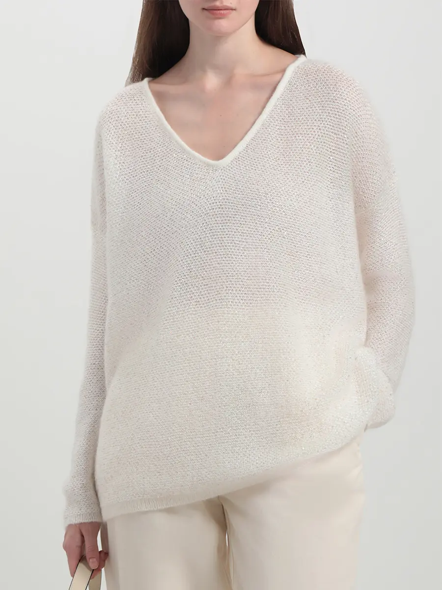 Джемпер из мохера от FREE AGE за 36 000 рублей (цвет: кремовый, артикул ...